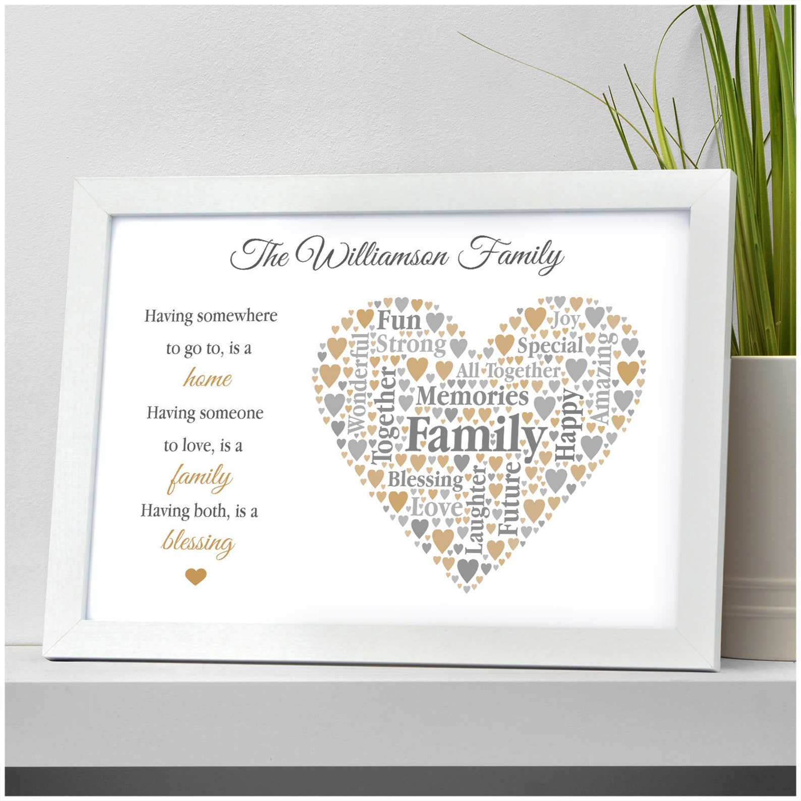 Family Name Gift Personalised Family Surname Wall Art Sign - Etsy