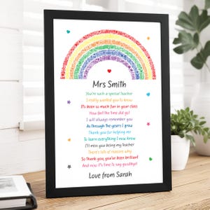 Teacher Poem Gifts - Personalised Teacher Thank You Gifts - Teaching ...