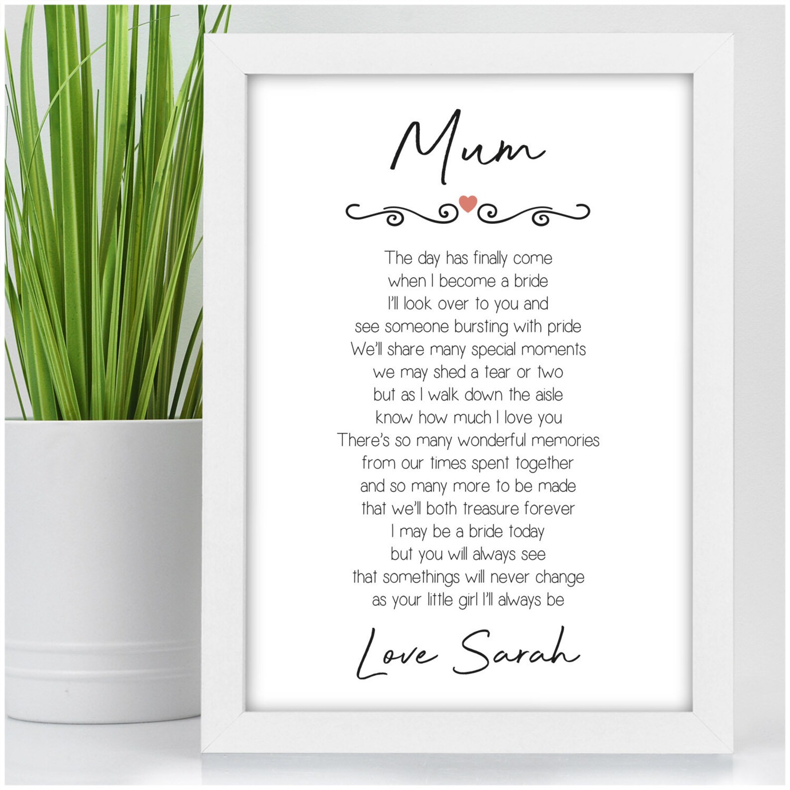 Mother of the Bride Poem Print Mother of the Bride Thank You | Etsy UK