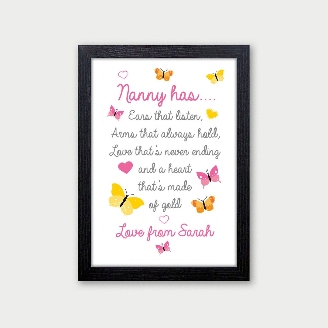 Nanny Poem Gifts, Christmas Gifts for Nanny, Gifts From Grandchildren ...