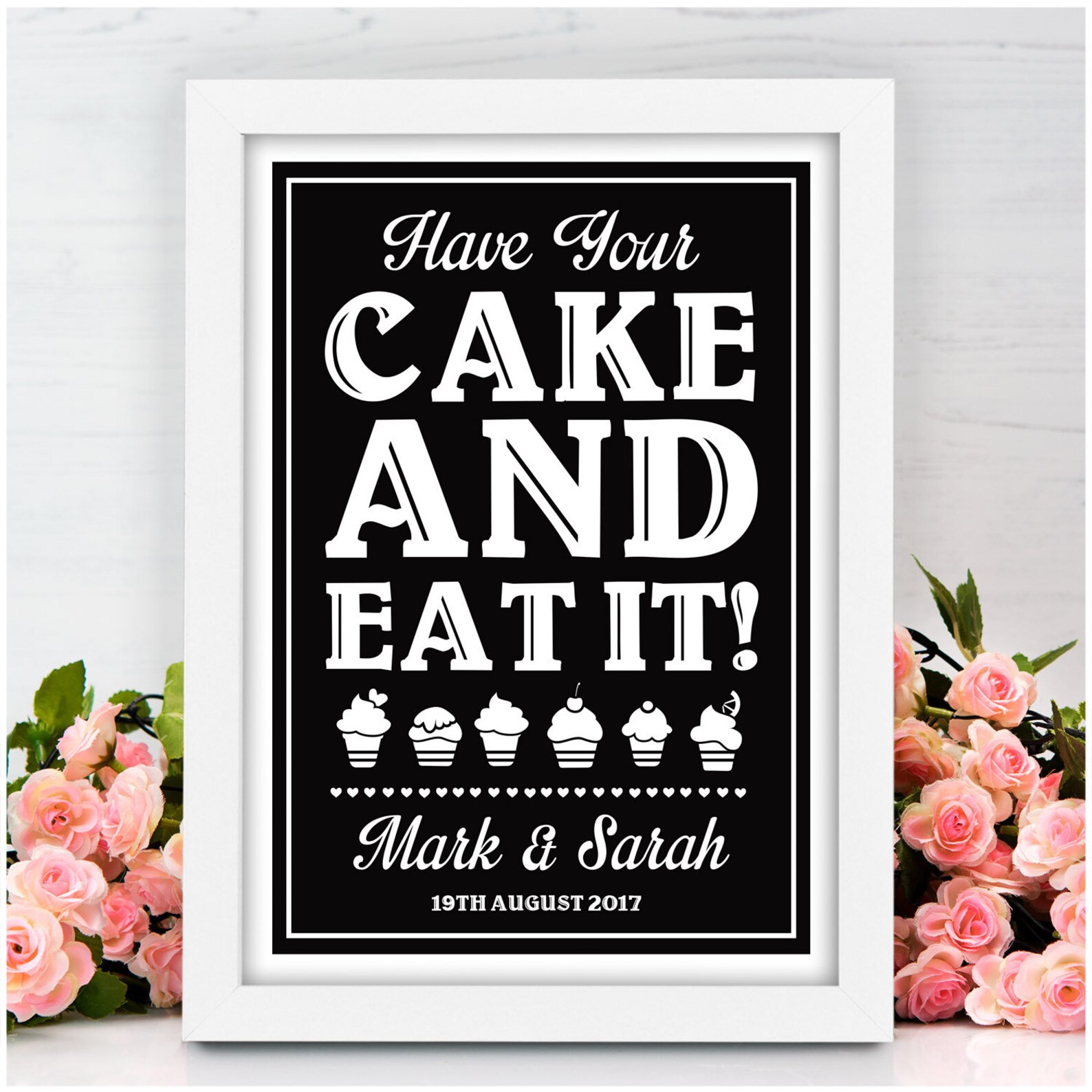 Wedding Cake Table Sign Personalised Sweet Cake Dessert - Etsy Italia