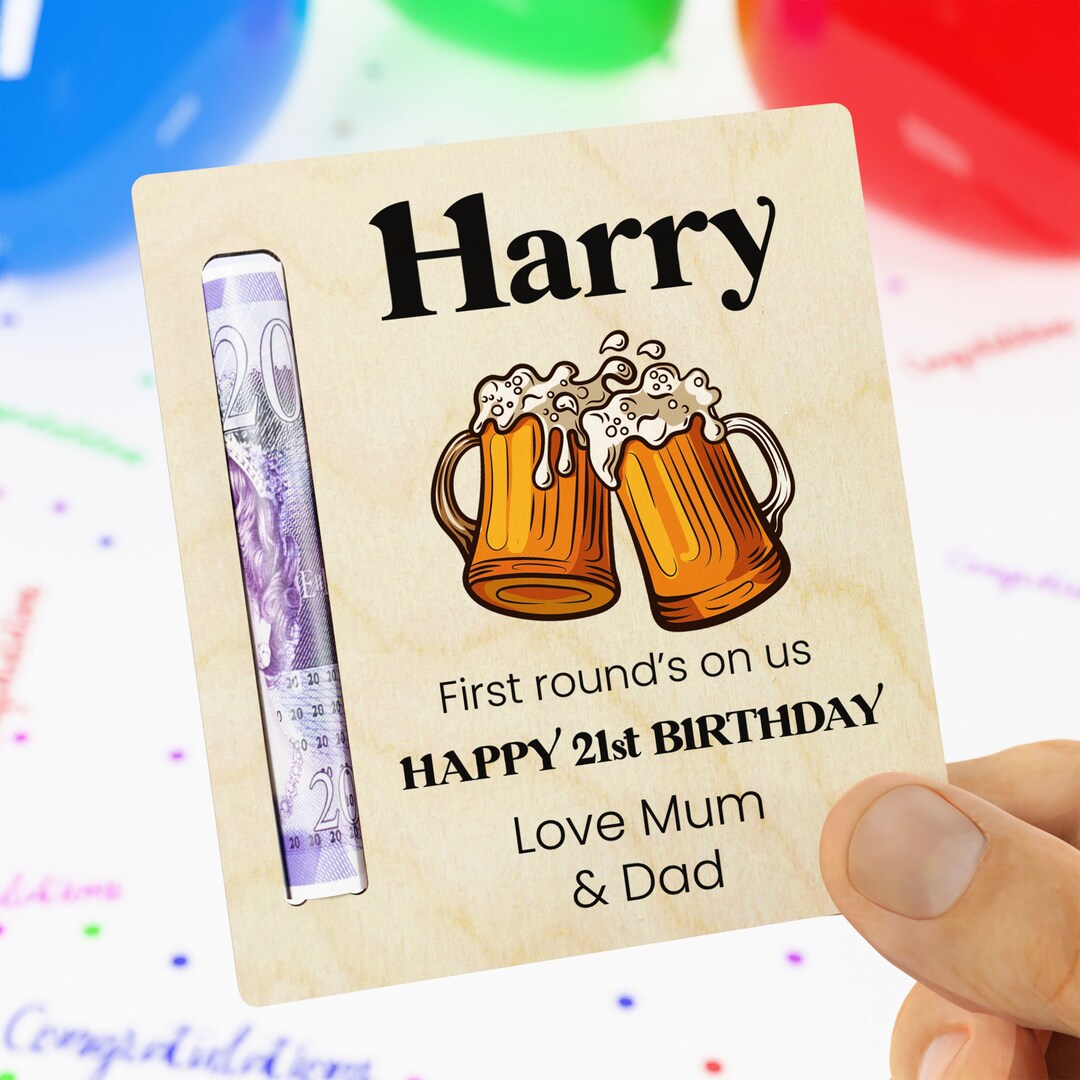 Money Gift for 21st Birthday, 21st Birthday Gift Him, 18th 21st ...