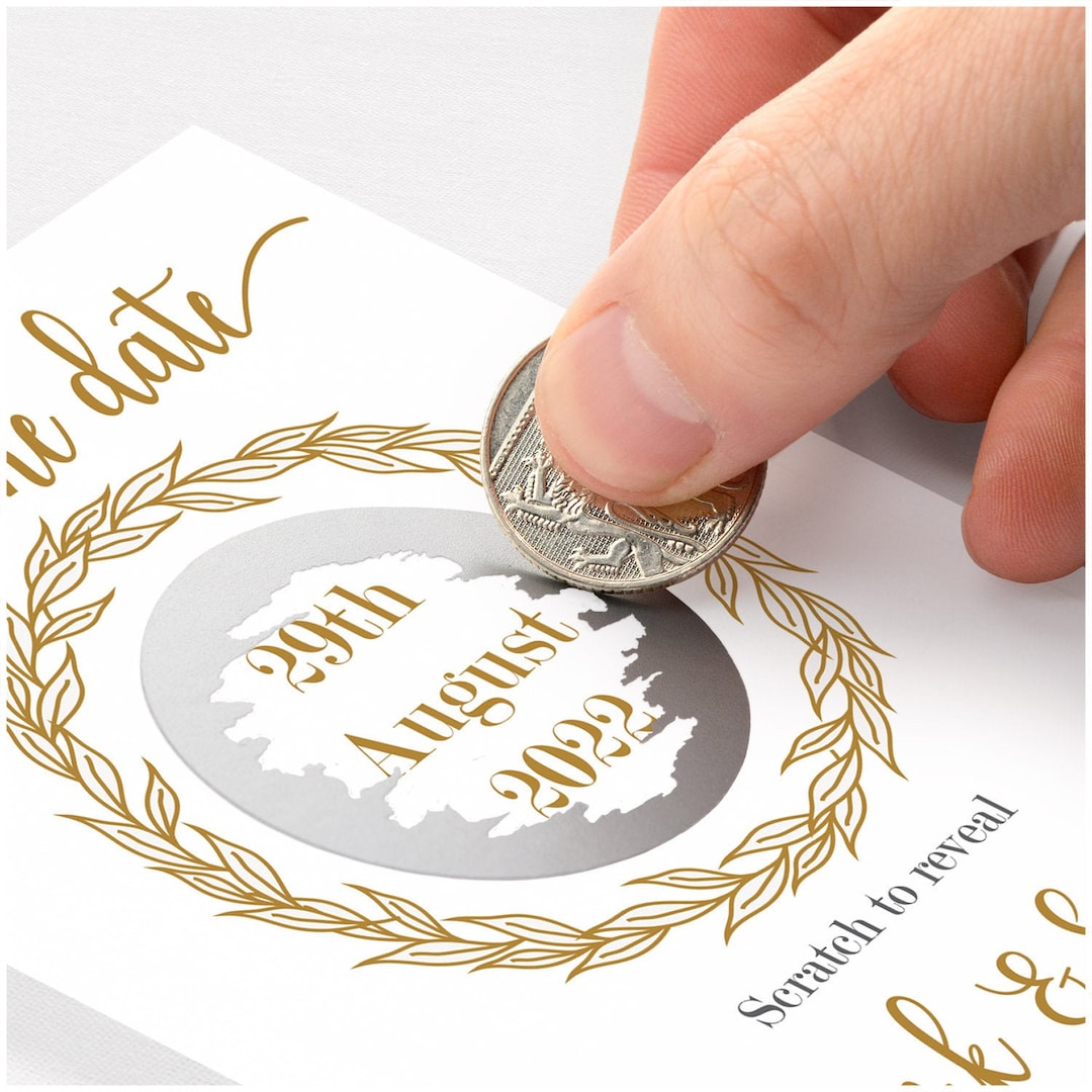 Wedding Save the Dates - Scratch Card Save the Date - Personalised ...