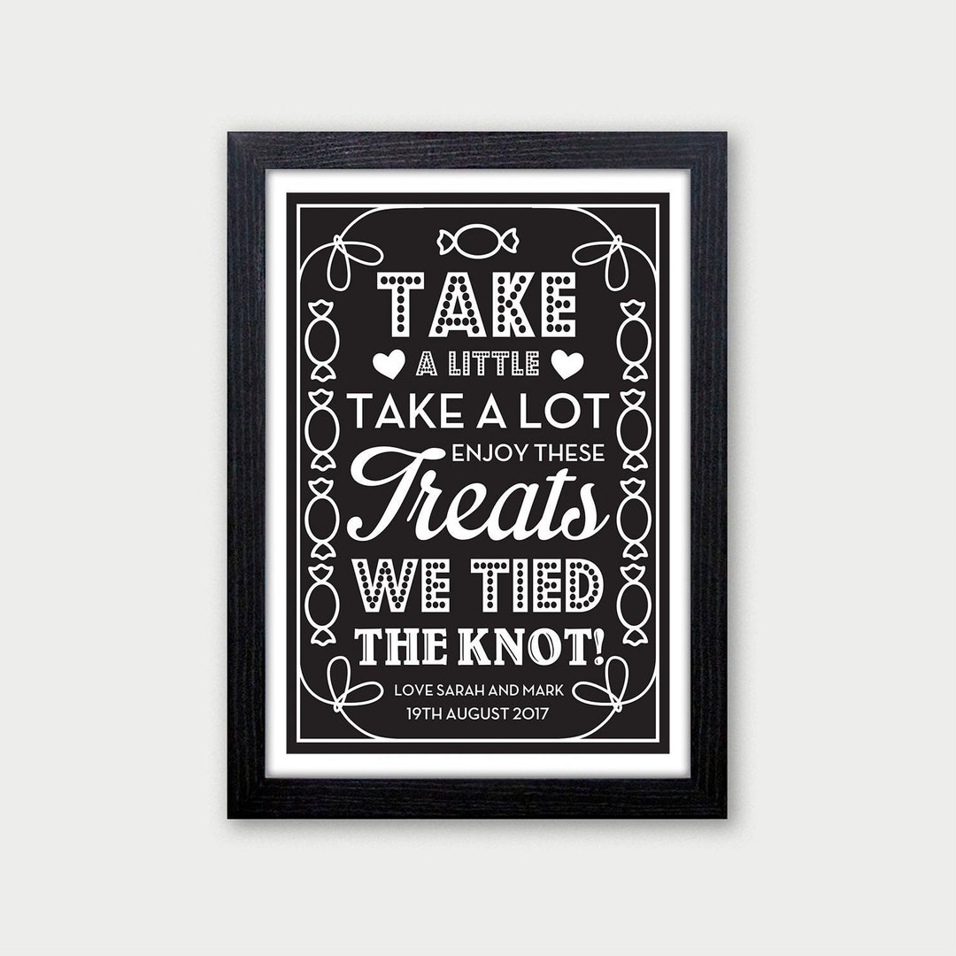 Wedding Sweetie Buffet Sign Personalised Sweet Table Sign Cake Dessert ...