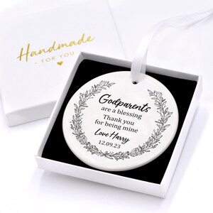 Godparents Keepsake Gift, Godmother Ornament Gift, Godfather Gift ...