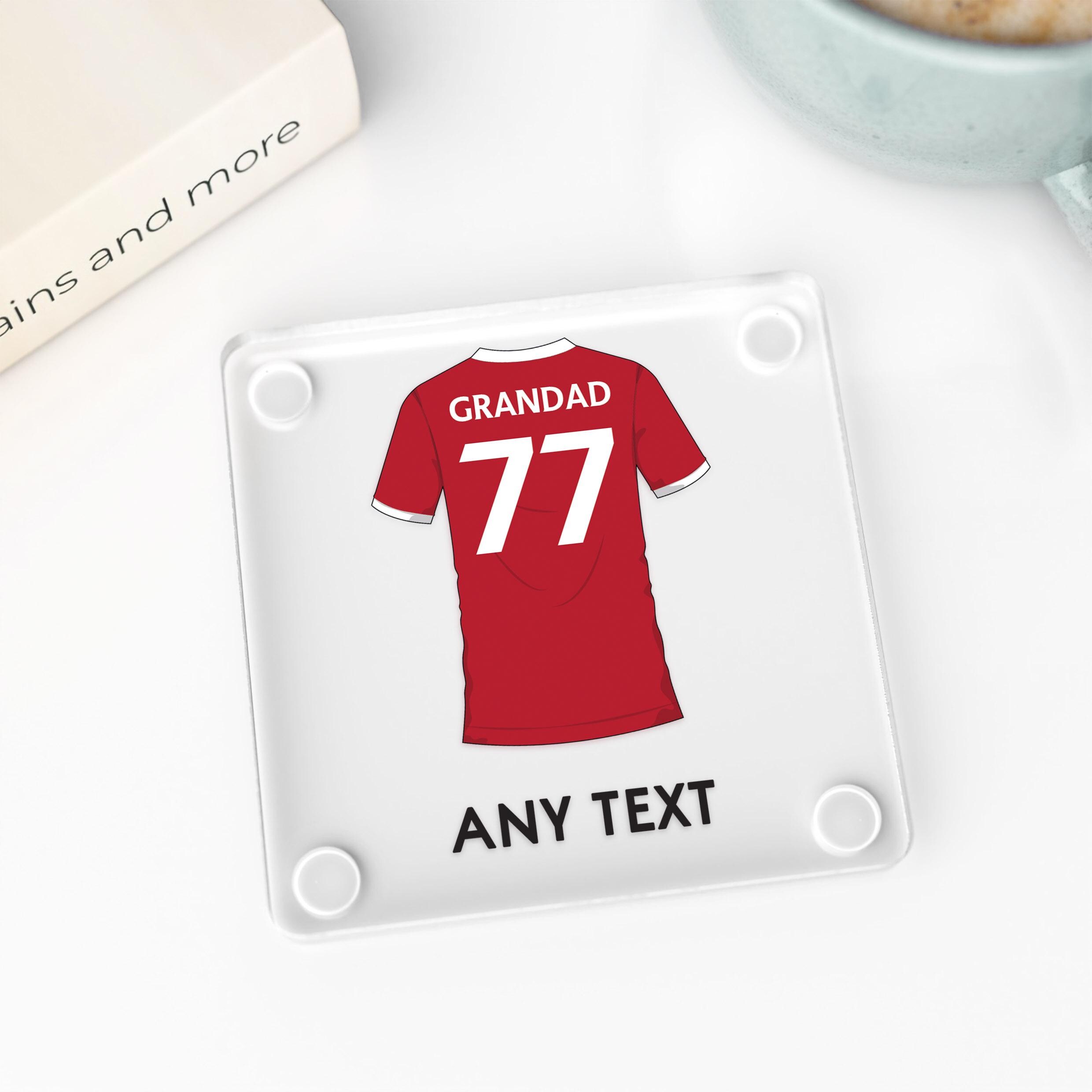 Football Shirt Coaster, 12 Designs, Personalised Football Gifts, Daddy ...