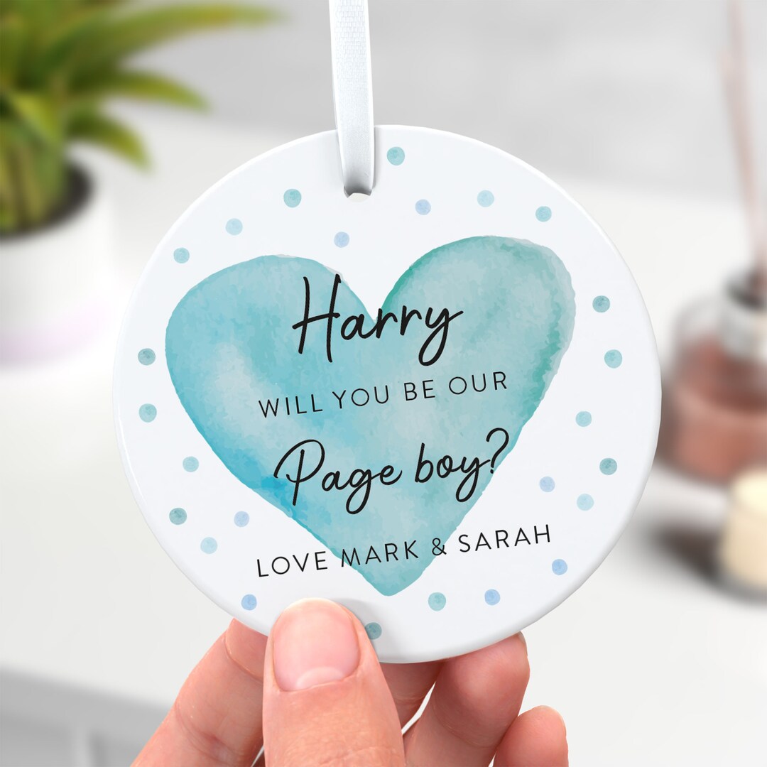 Personalised Page Boy Proposal, Will You Be Our Page Boy, Ring Security ...