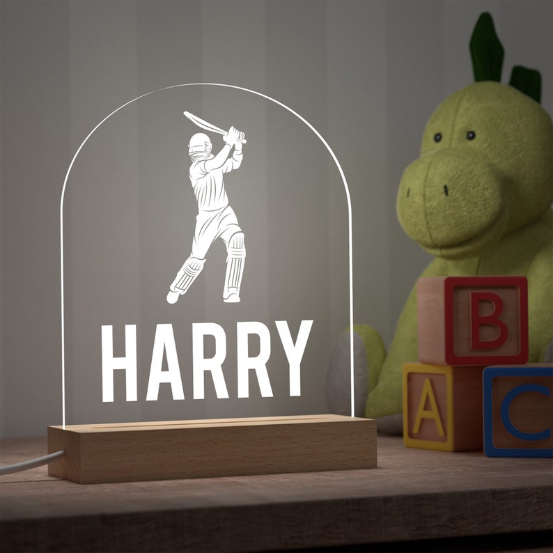 Personalised Cricket Gifts for Men Him Boys | Cricket Night Light ...