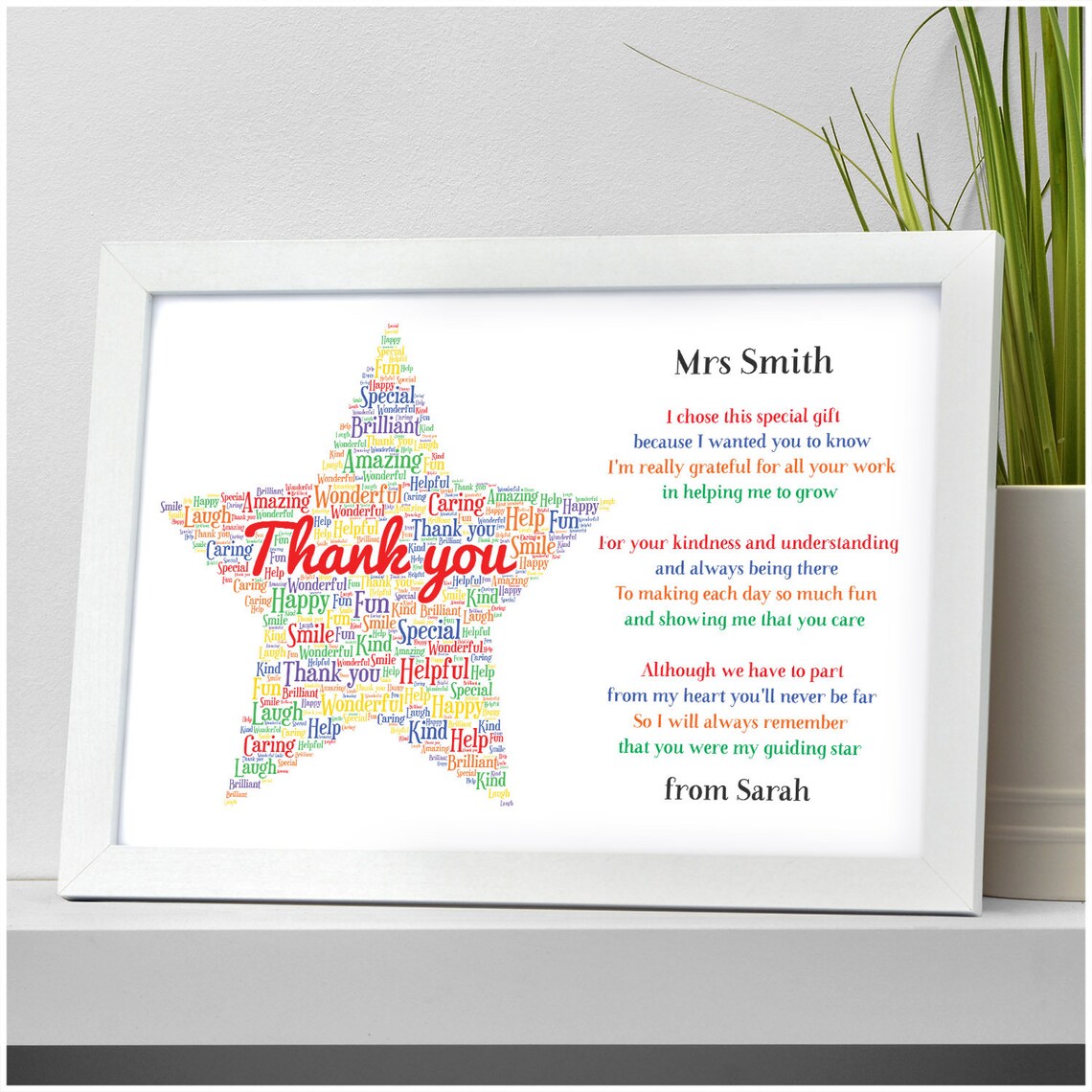 Personalised Thank You Teacher Gifts STAR School Teacher | Etsy