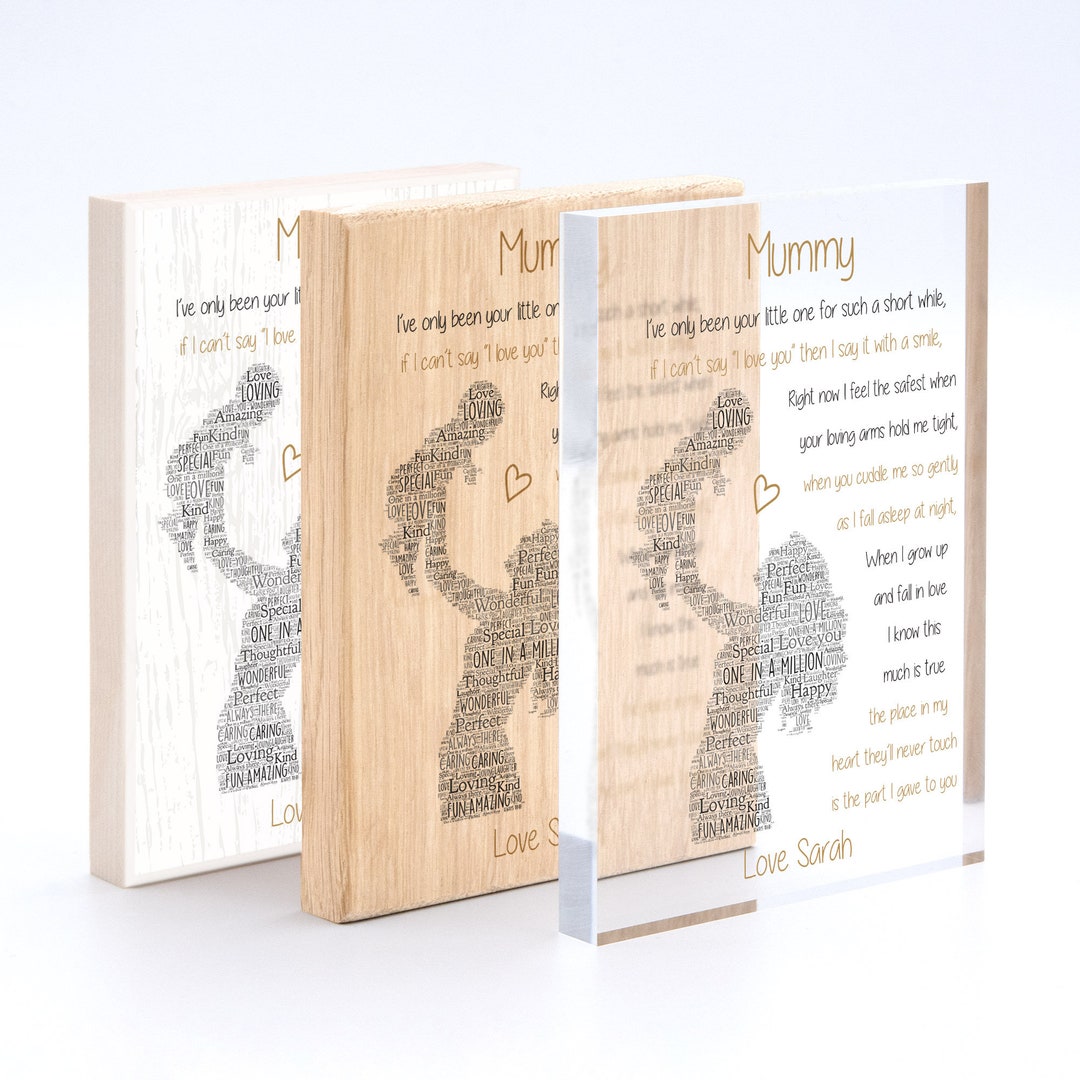 Mummy Poem Gift Mummy and Son Daughter Gifts Mother and Child Gift ...