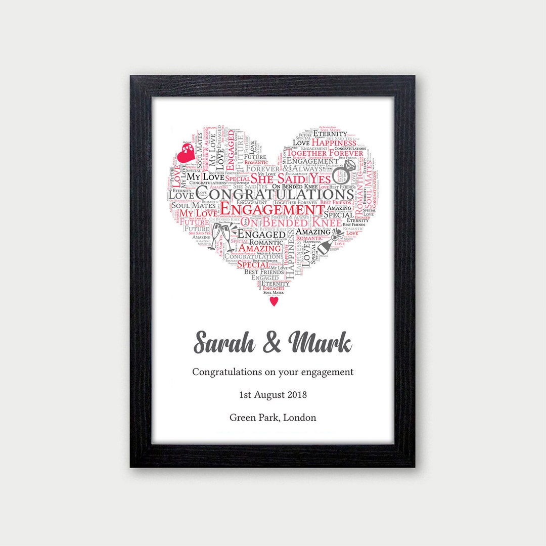 Congratulations on Your Engagement Gift - Personalised Couples ...