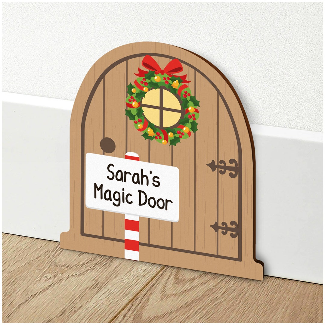 Elf Magic Christmas Door Personalised Elf Arrival Props - Etsy UK