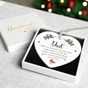 Personalised Memorial Christmas Bauble, in Memory Ornament, Christmas ...