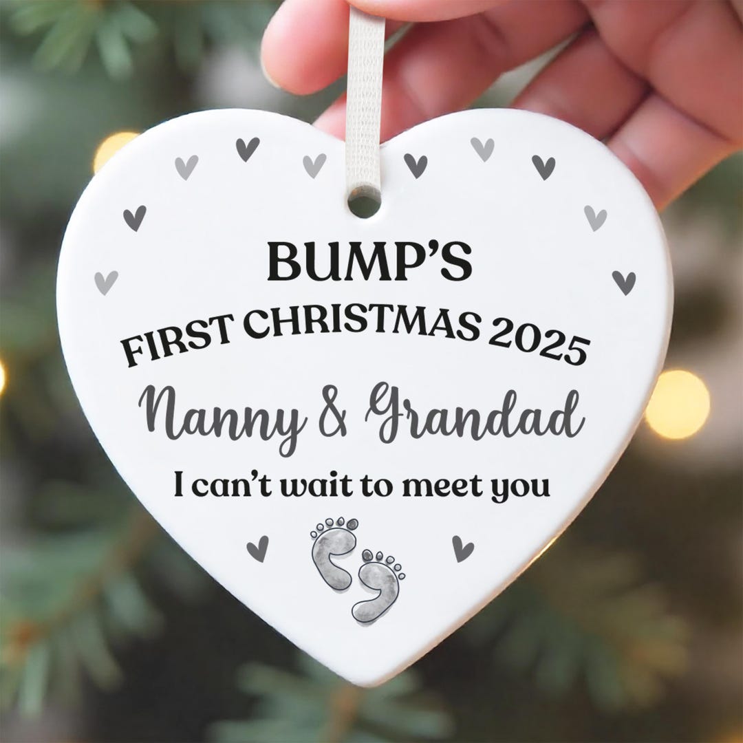 Bumps First Christmas Ceramic Decoration, New Baby, Baby's First ...