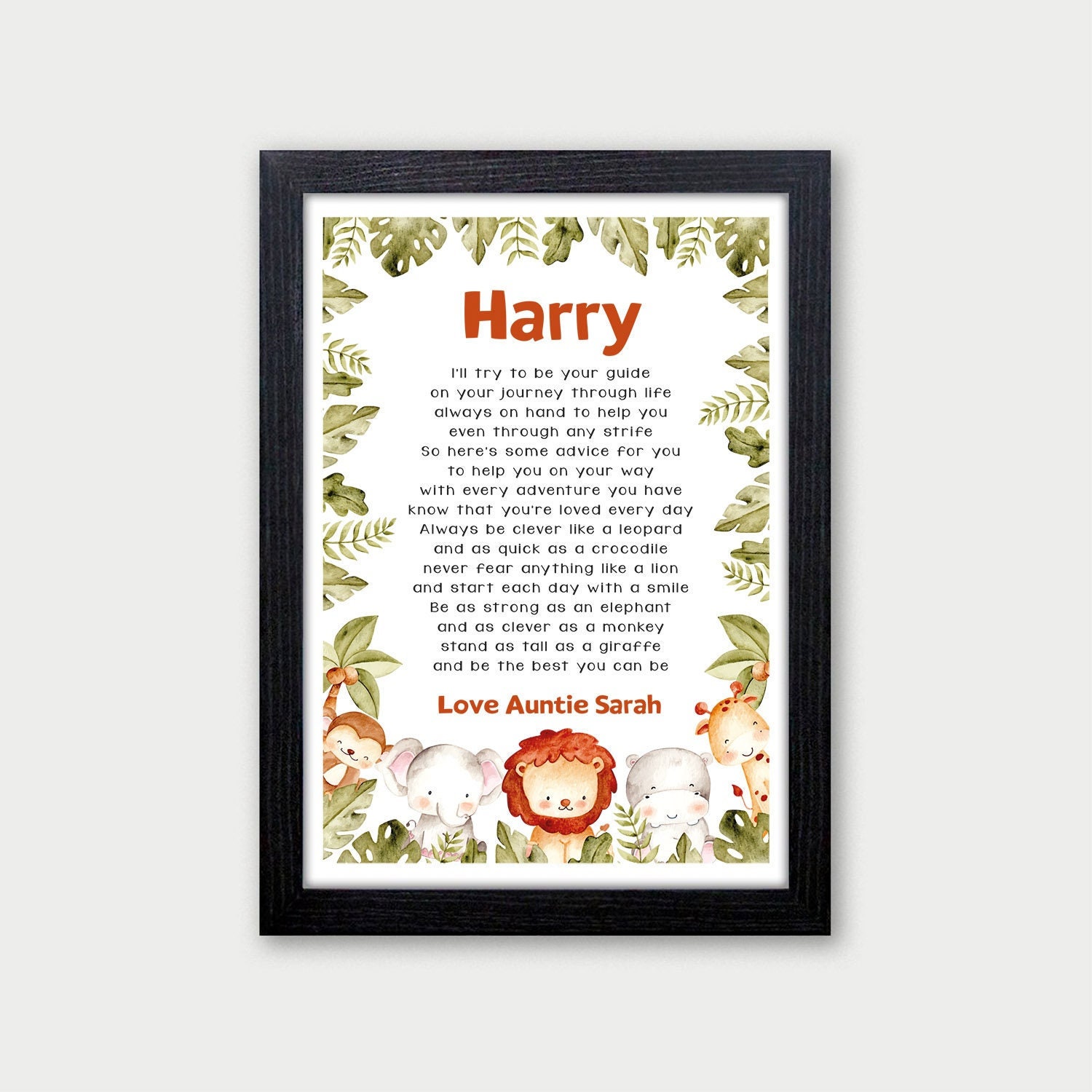 Godson Goddaughter Poem Promise Personalised Christening Day - Etsy UK