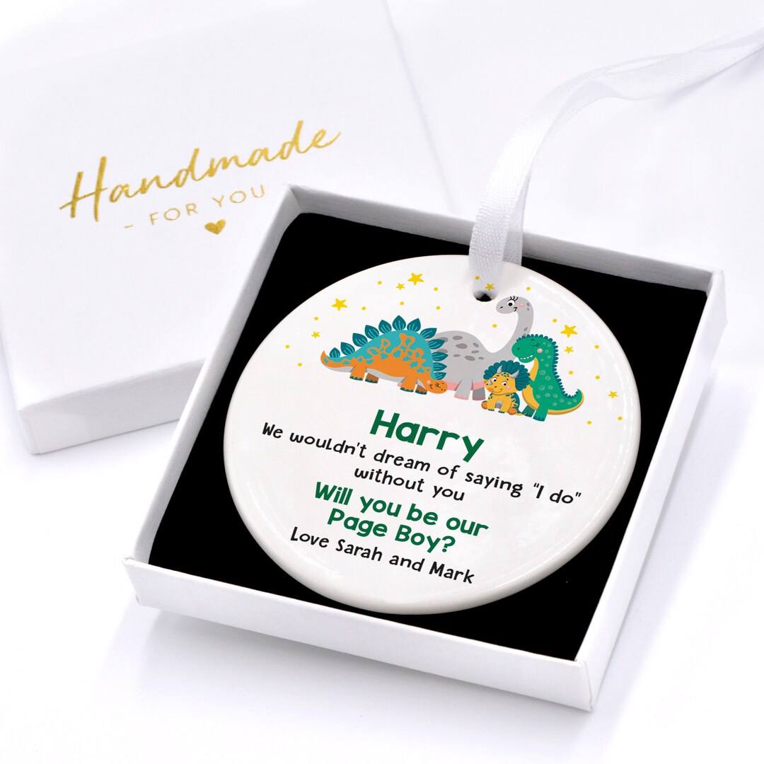 Dinosaur Will You Be Our Page Boy Gift, Personalised Page Boy Proposal ...