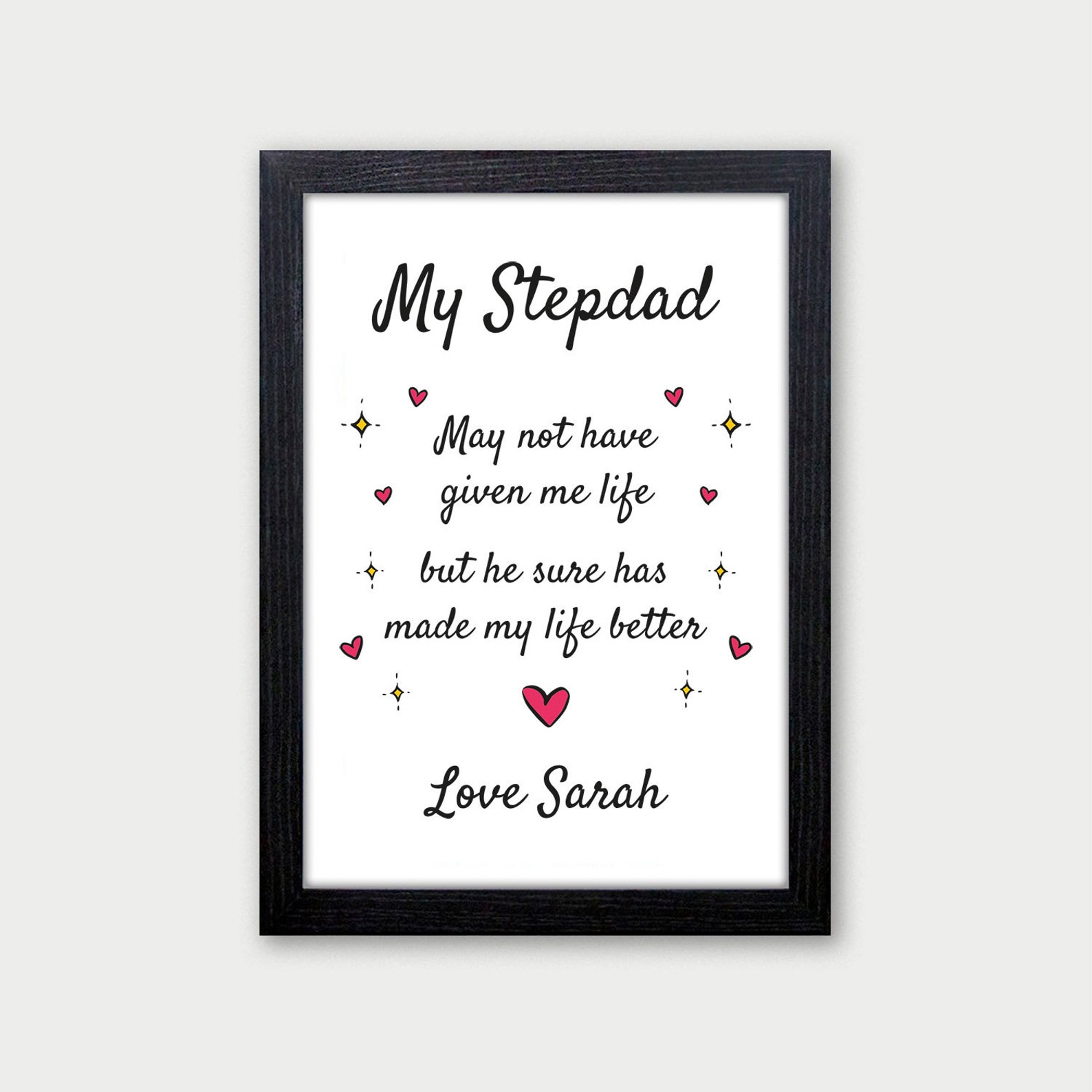 Step Dad Print Gifts for Stepdad Personalised Step Dad | Etsy UK