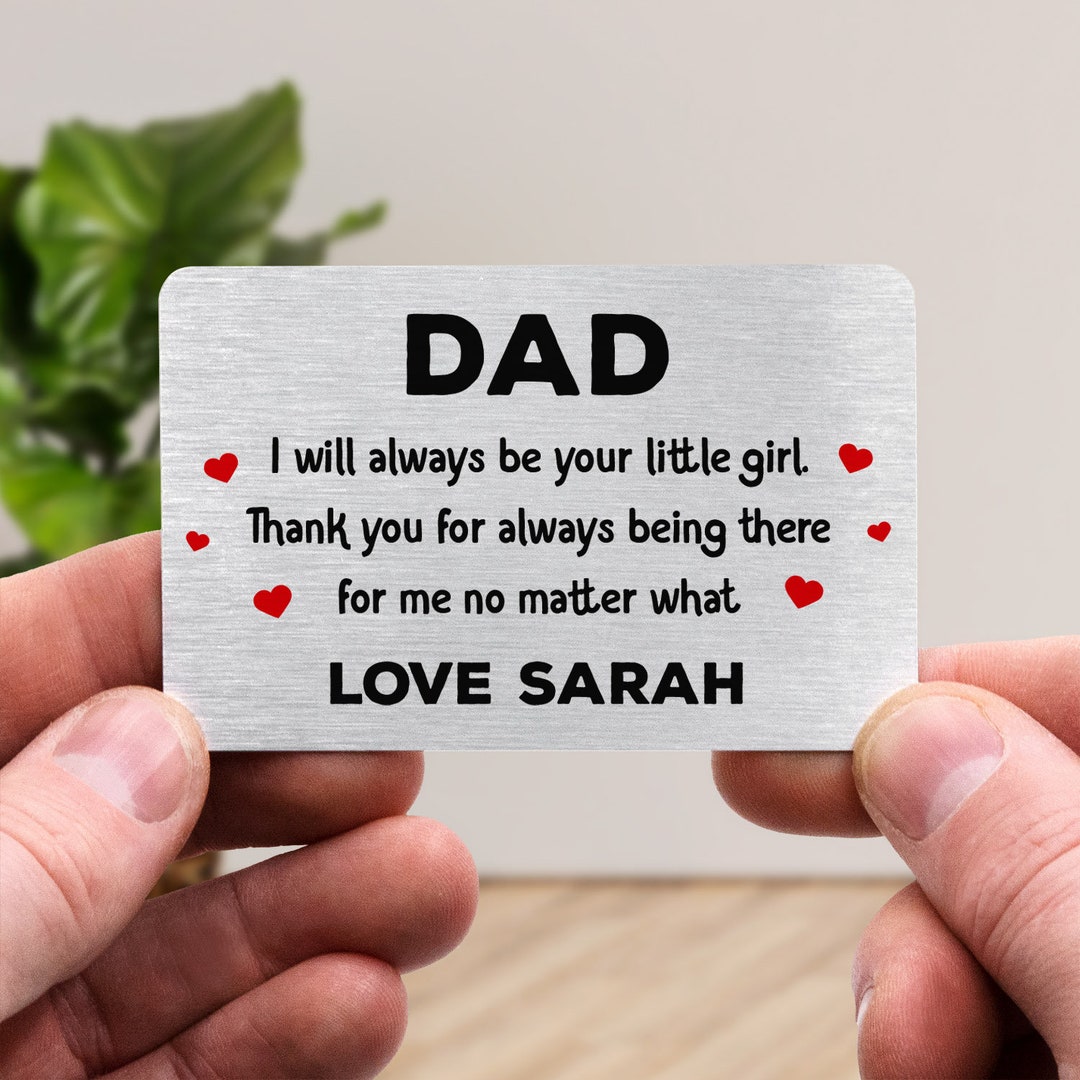 Father & Daughter Wallet Card Father's Day Gifts From Daughter Father ...