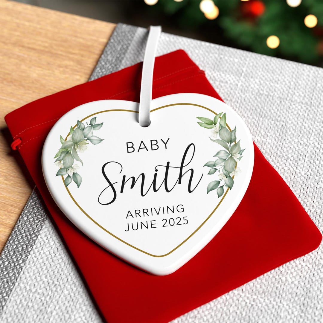 Pregnancy Baby Bump Bauble, Bumps First Christmas, Eucalyptus Pregnancy ...