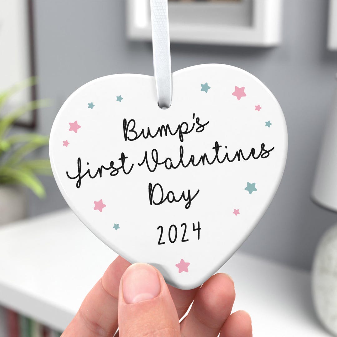 Bump First Valentines Day Ornament 2025, Due 2025 Pregnancy, Pregnancy ...