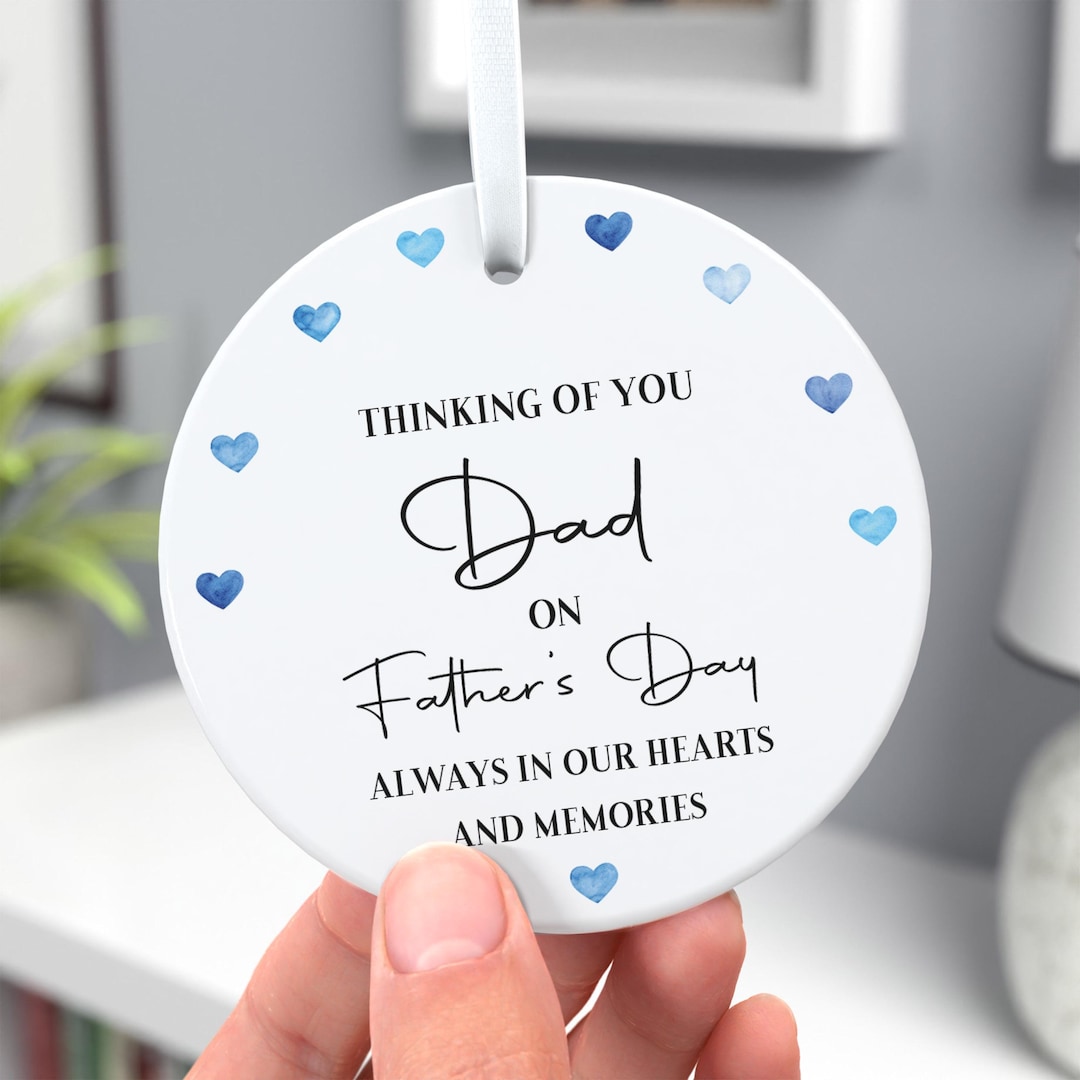 Personalised Fathers Day Memorial Plaque, Thinking of You Dad on ...