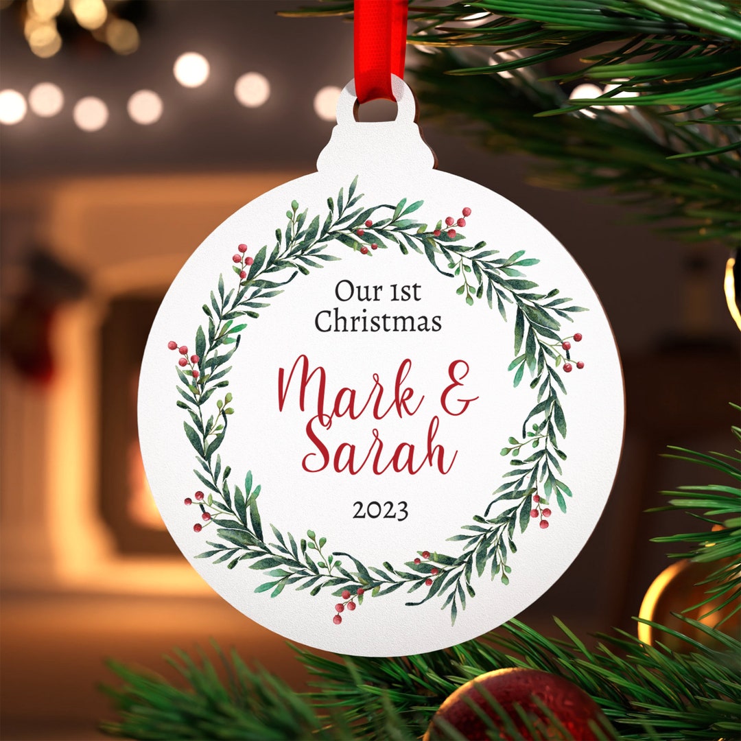 Our First 1st Christmas Together Decoration Personalised Girlfriend ...