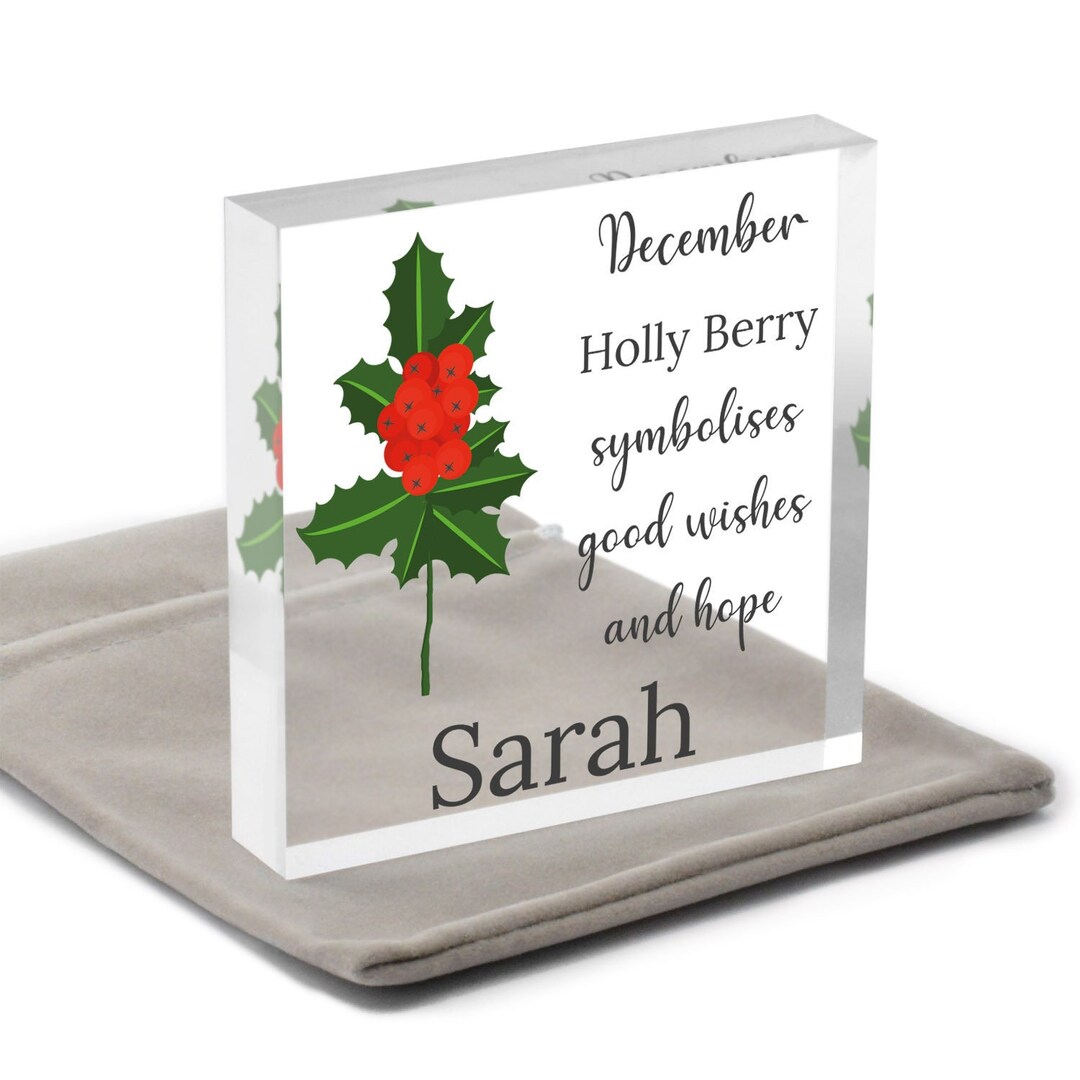 December Birthday Gifts, December Birth Flower, Holly Birth Flower ...