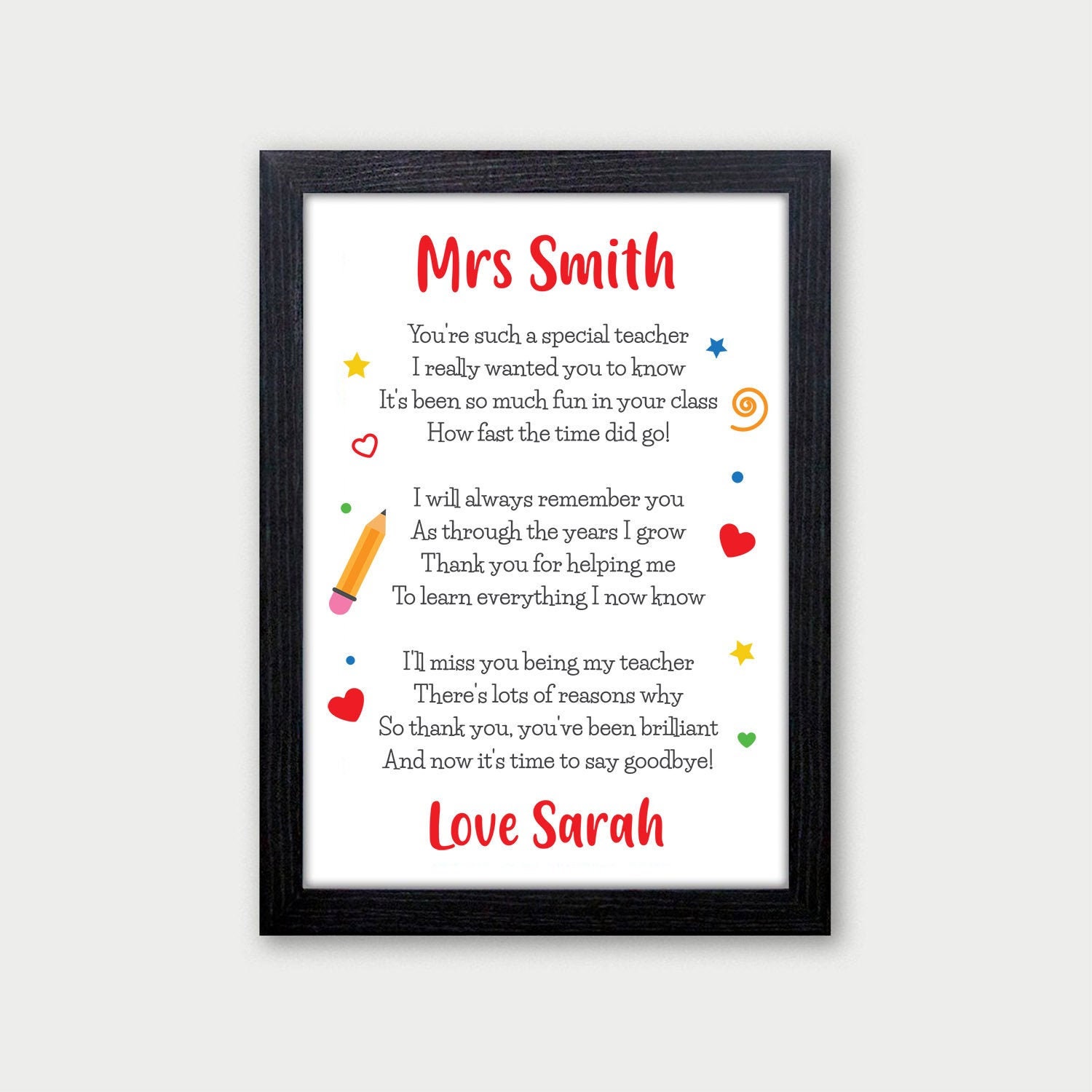 Staff Appreciation Poem