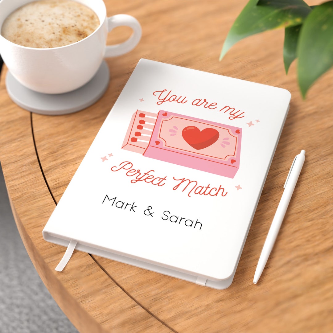You Are My Perfect Match Gift, Personalised Couples Notebook, Memory ...