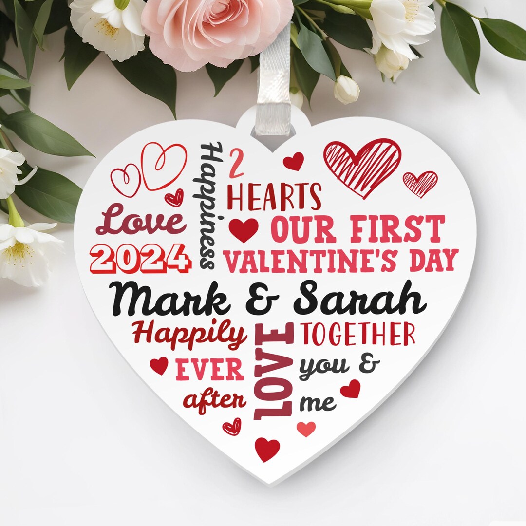 Personalised Our First Valentines Together 2025 Heart Plaque - 1st ...