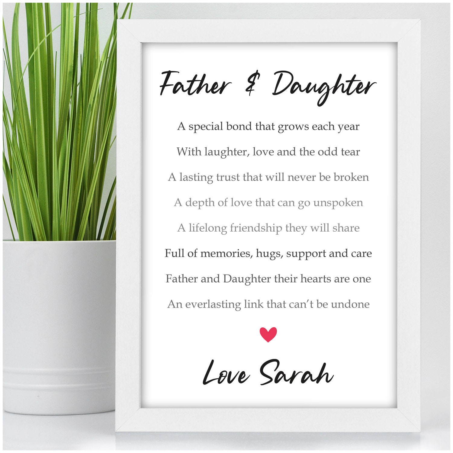 Father & Daughter Poem Print Gift for Dad Gift for Daughter - Etsy UK