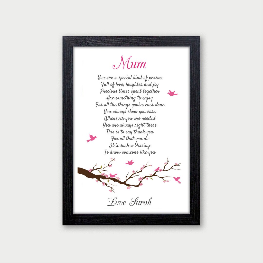 Special Mum, Personalised Mum Poem, Nanny Poem Gifts, Christmas Gifts ...