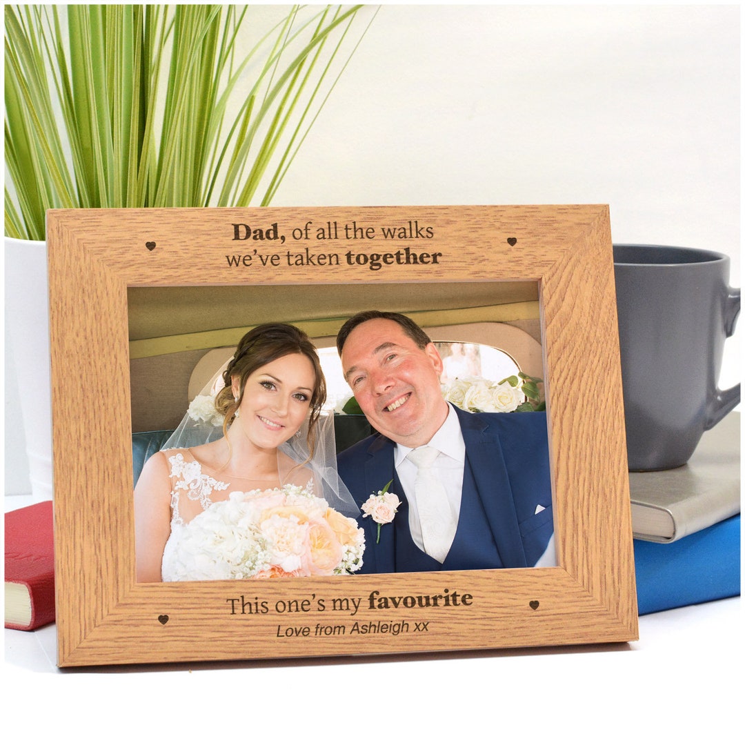 Father of the Bride Photo Frame Gift Personalised Gift for Bride's Dad ...