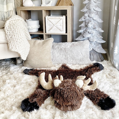 Small Size Moose Rug Animal Rug Claraloo | Etsy