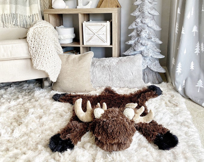 Small Size Moose Rug - Animal Rug Claraloo - Etsy
