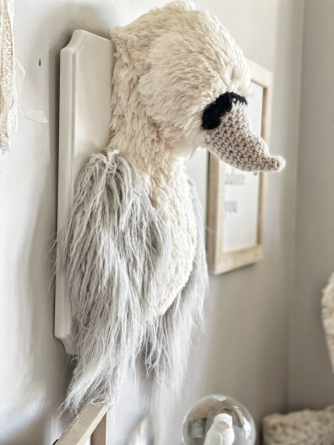 Faux White Swan Taxidermy | Swan Nursery Decor Claraloo - Etsy