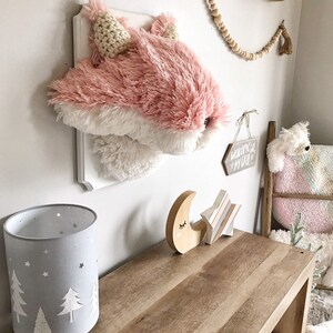Pink Fox Taxidermy, Plush Fox Head Wall Mount, Fox Nursery Decor - Etsy