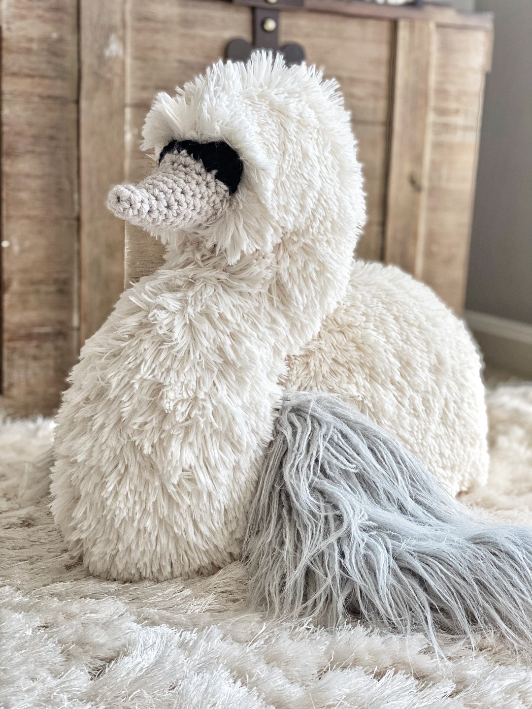 Plush Swan - Stuffed Swan Decorative Plushie Animal - Nursery Decor - Etsy