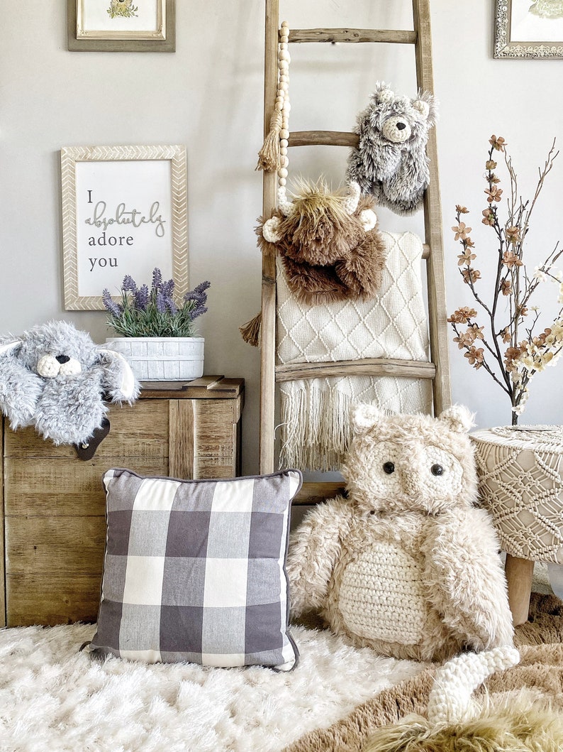 Highland Cow Blanket: Plush Faux Fur, Handmade Crochet Accents, Western ...