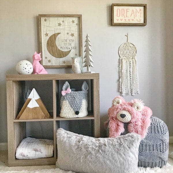 Knitted Nursery Basket - Etsy