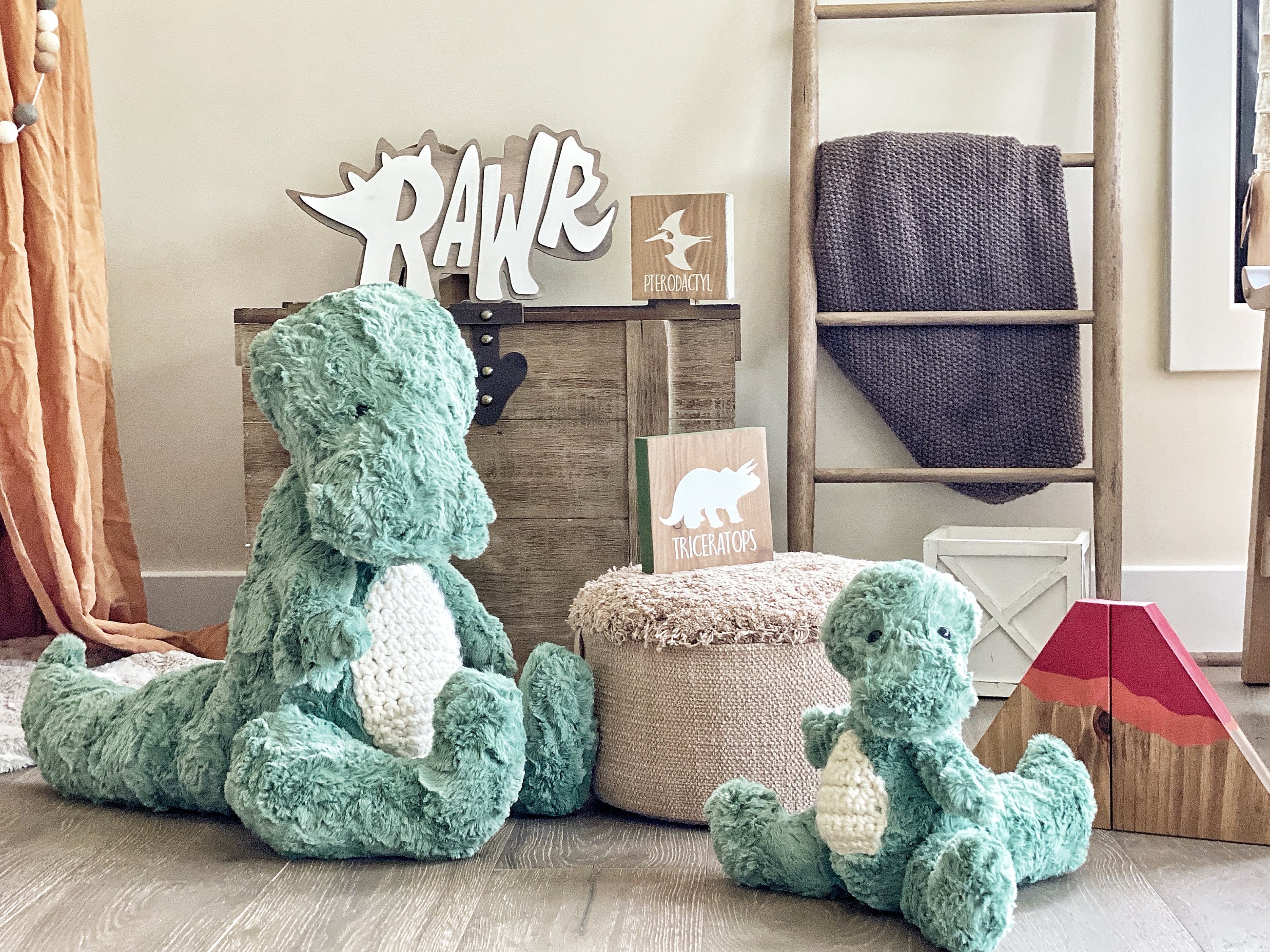 Dinosaur Stuffed Animal - T. Rex Plush - Tyrannosaurus Nursery Decor ...