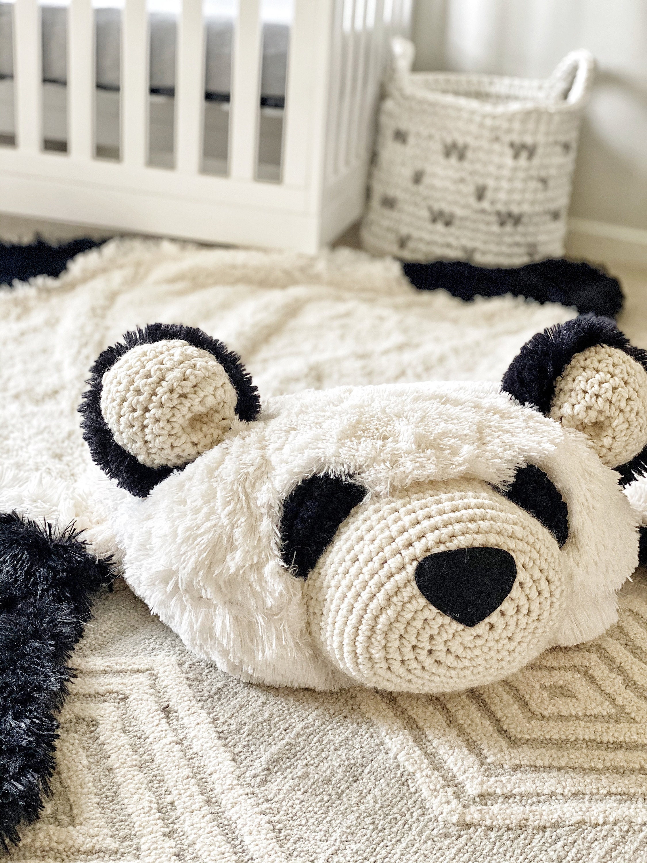 Large Minky Panda Bear Rug Claraloo - Etsy
