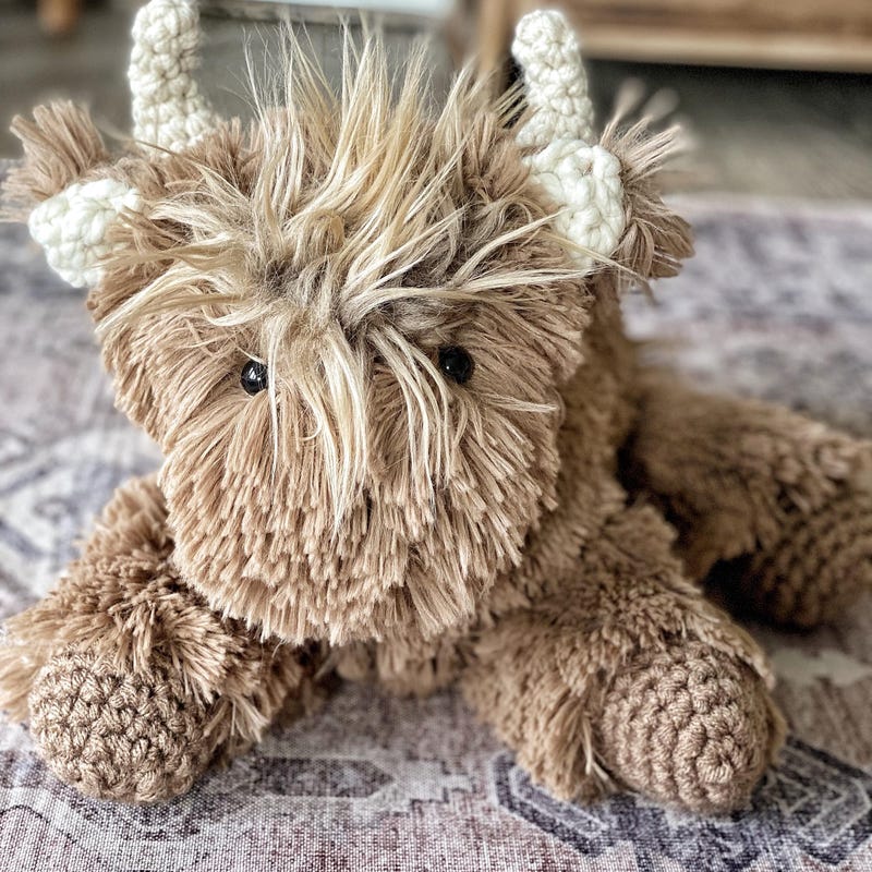 Highland Cow Teddy - Etsy UK