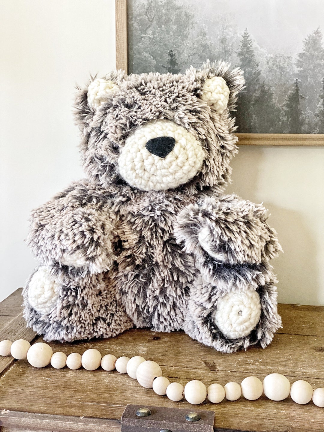 Stuffed Bear Woodland Nursery Decor. Soft Plush Baby Bear. New Baby ...