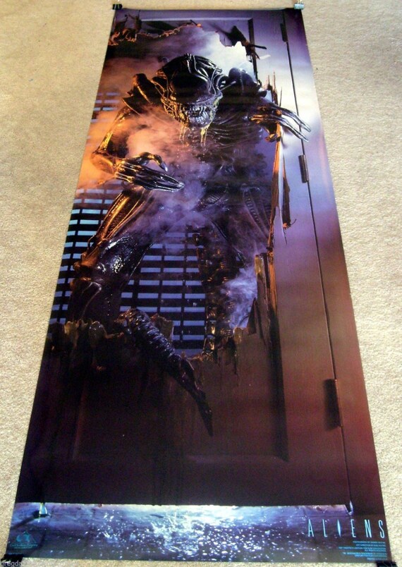 Alien Aliens 26x76 Life Size Door Movie Poster 1987 | Etsy