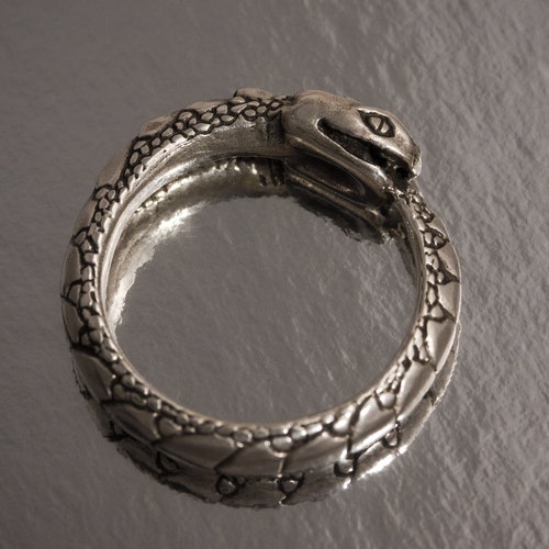 Ouroboros Ring in Sterling Silver or Gold - Etsy