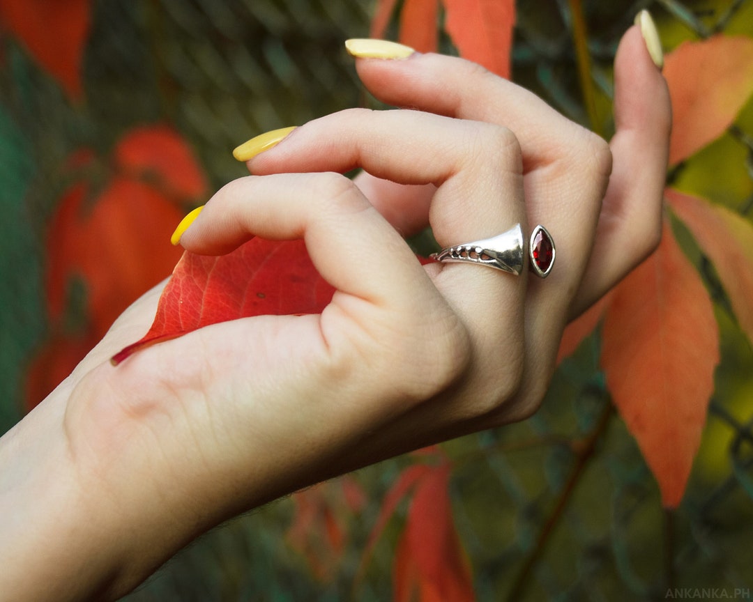 Saxophone Ring in Sterling Silver With Light Purple Stone. Gothic Theme ...