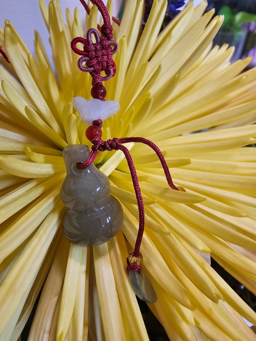 Auspicious Jade hu Lu Gourd Charm - Etsy