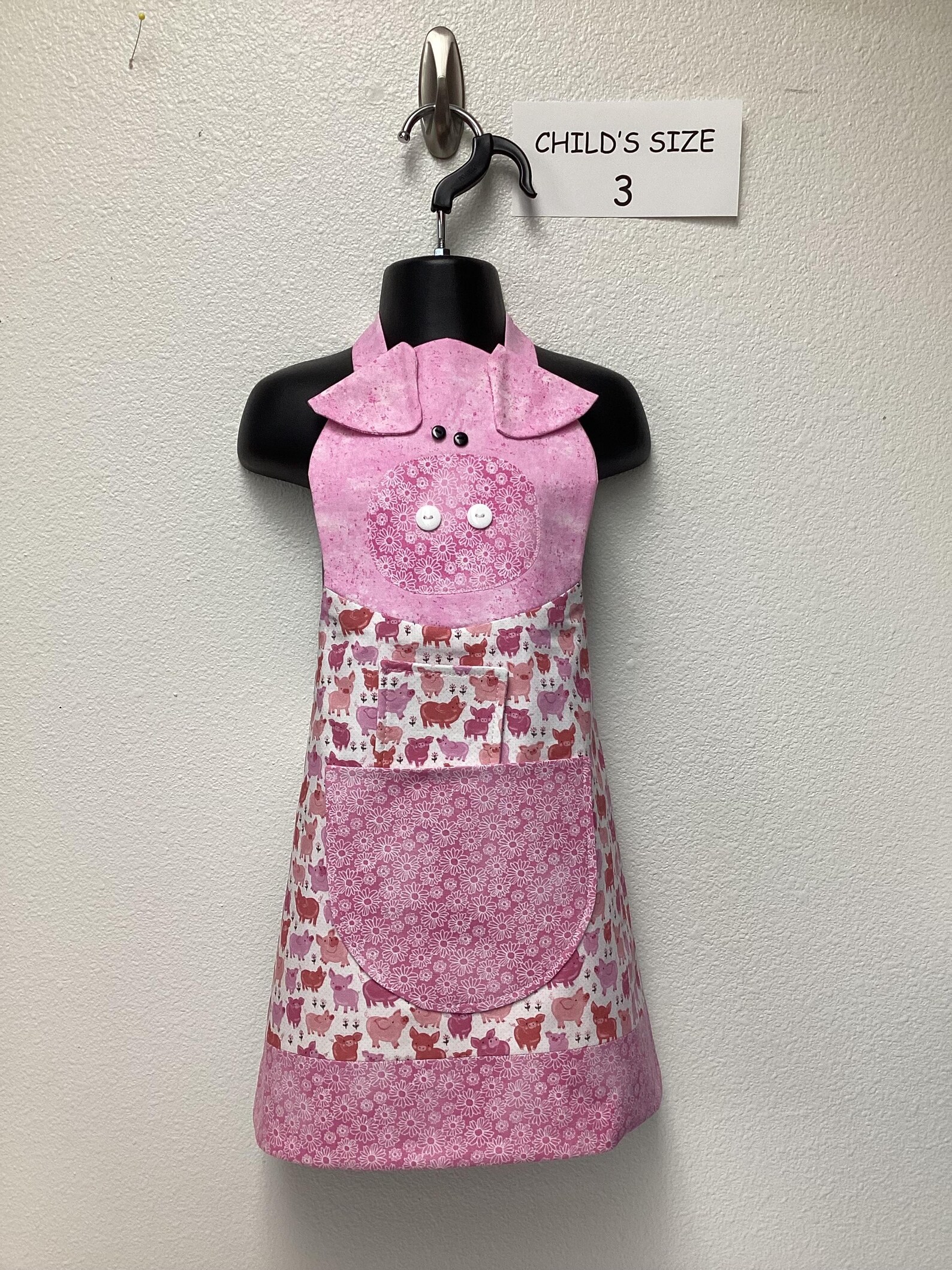 Pig Girls Apron, Boys, Crazy Pig, Farm, Animal Face, Pink Pigs, Pink ...