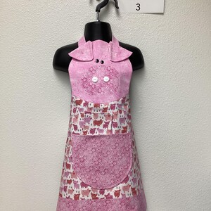 Pig Girls Apron, Boys, Crazy Pig, Farm, Animal Face, Pink Pigs, Pink ...